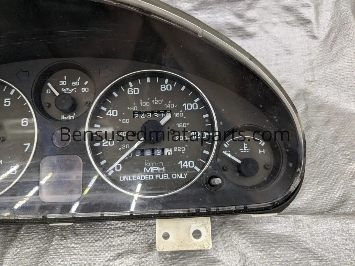 90-93 MIATA MX-5 OEM DASH INSTRUMENT GAUGE CLUSTER SPEEDOMETER 243K ...